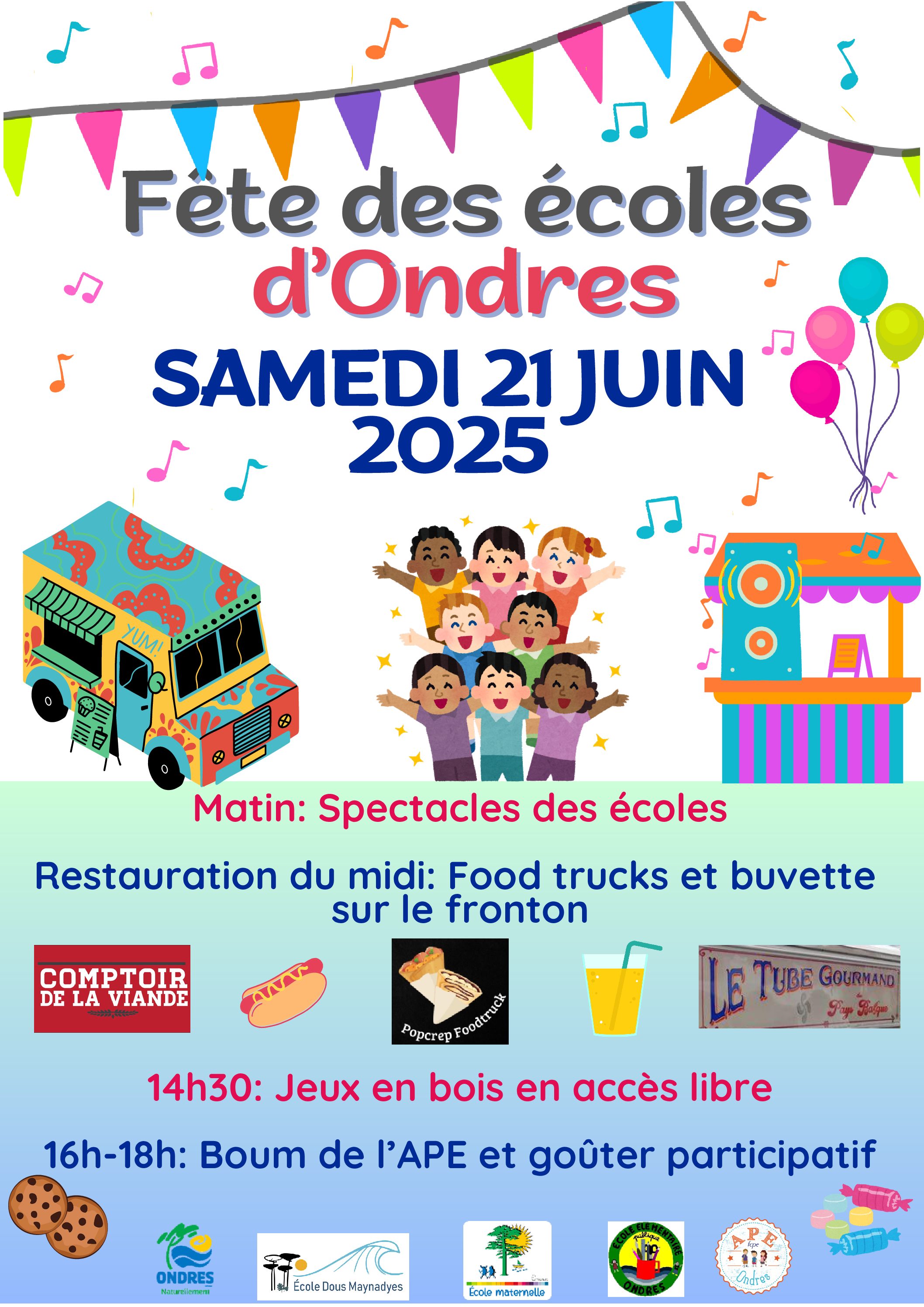 Fête des écoles 2025: voici le programme! - APE FCPE ONDRES